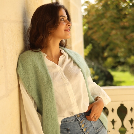 Gilet sans manches, vert d'eau - Perrine & Antoinette