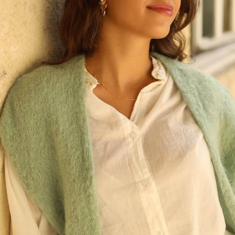 Gilet sans manches, vert d'eau - Perrine & Antoinette