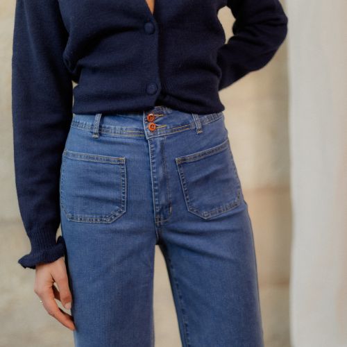 Jeans wide, bleu moyen - Perrine & Antoinette